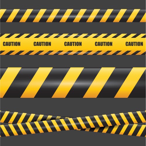 Caution tape stripe danger line police hazard do Vector Image
