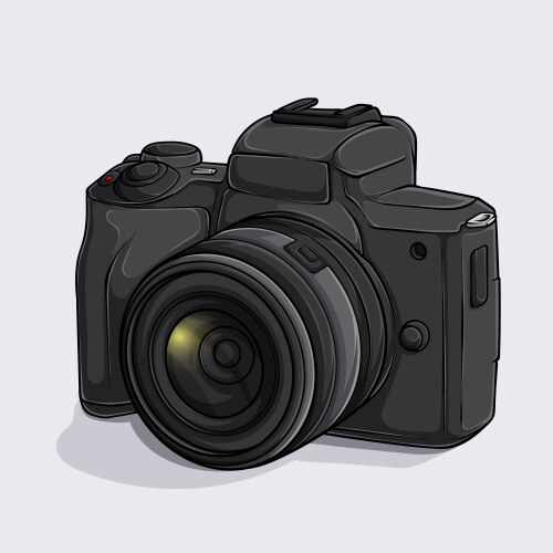 Camera with flash Royalty Free Vector Image - VectorStock