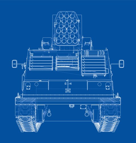 Military track missile system Royalty Free Vector Image