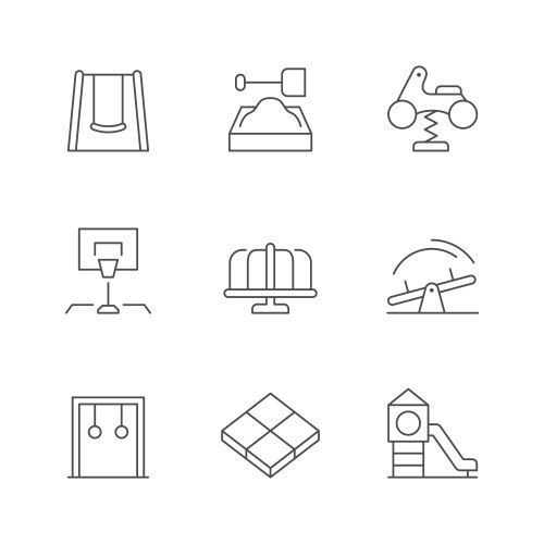 Playground icon set Royalty Free Vector Image - VectorStock