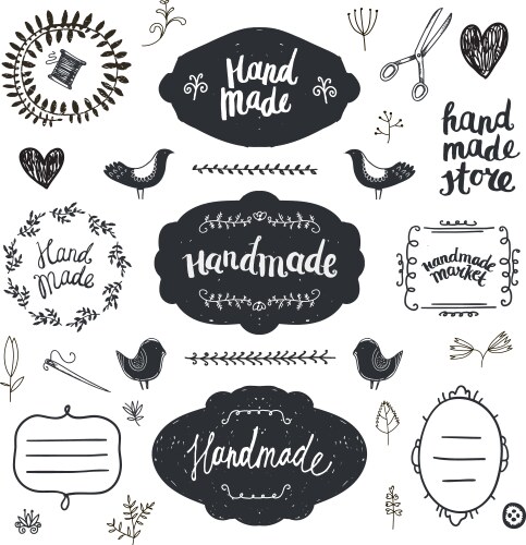 Hand made and craft Royalty Free Vector Image - VectorStock