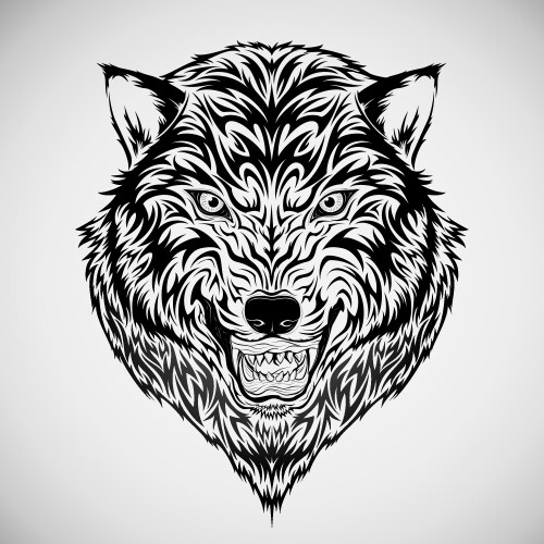 Wolf Tattoo Vector Images (over 7,900)
