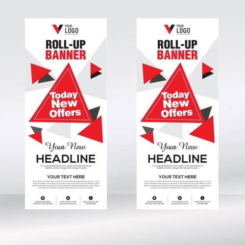 Roll up business brochure flyer banner design Vector Image