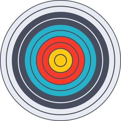 Arrow and target for bow Royalty Free Vector Image