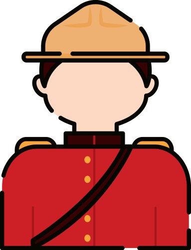 Male forest ranger character icon Royalty Free Vector Image