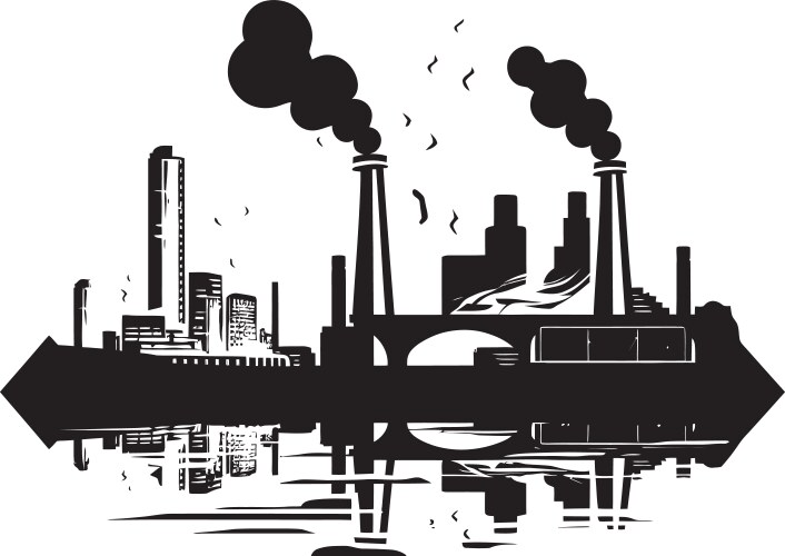 Toxic tide logo design contaminated currents Vector Image