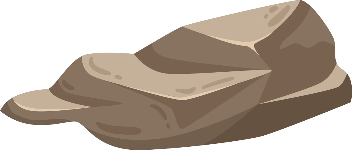 Natural stone landscape element gray cartoon Vector Image