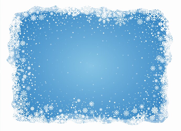 Christmas frame with snowflakes Royalty Free Vector Image