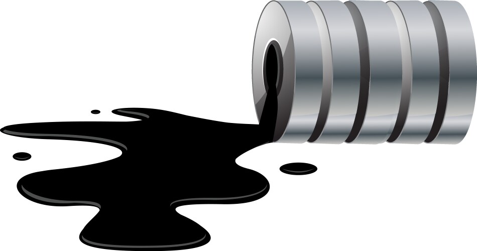 Oil spill splash isolated on white background Vector Image