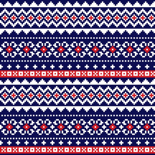 Winter folk art seamless pattern christmas Vector Image