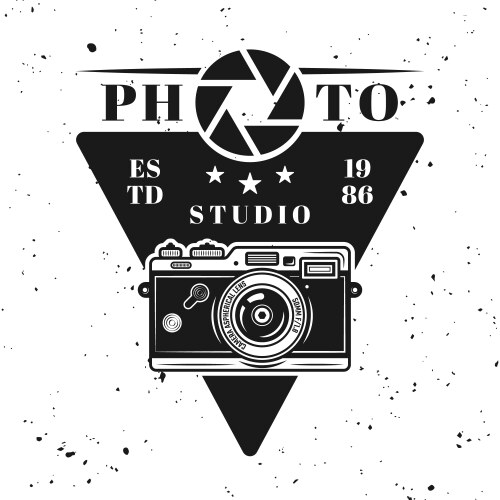 Photography and photo studio set emblems Vector Image
