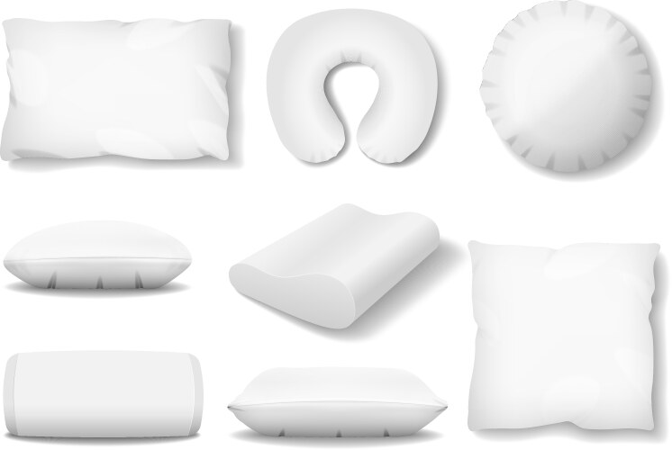 White pillow layout square Royalty Free Vector Image