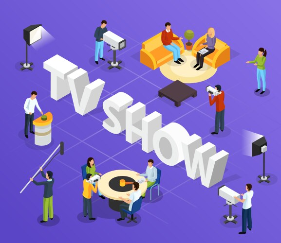 Talk show participants Royalty Free Vector Image