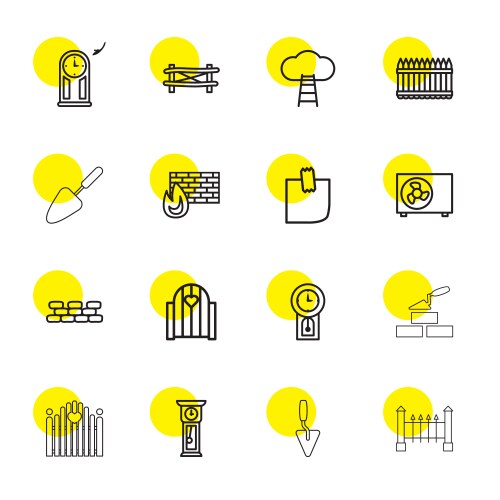 25 wall icons (36786792) – Free Vector | VectorStock