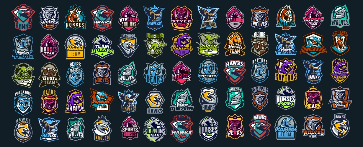 Animal Mascots & Emblems Royalty Free Vector Image