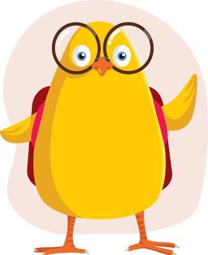 Funny chick dabbing cartoon Royalty Free Vector Image