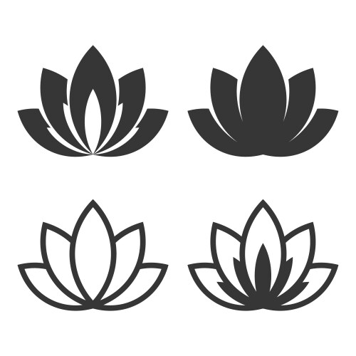 Lotus Flower Black White Vector Images (over 19,000)