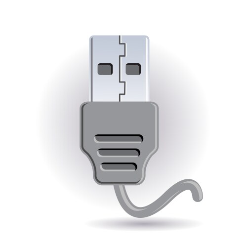 Usb charging plug icon Royalty Free Vector Image