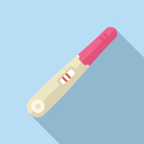 Flat design of a positive pregnancy test Vector Image