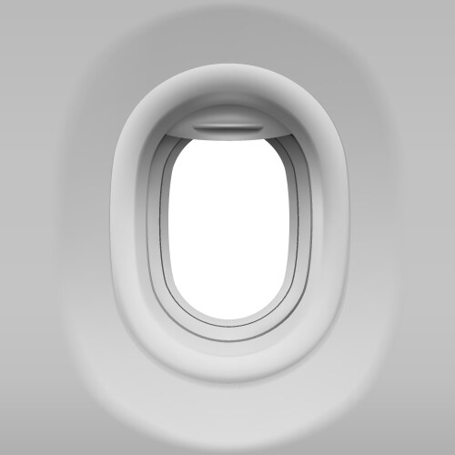 Airplane window template inside and outside view Vector Image