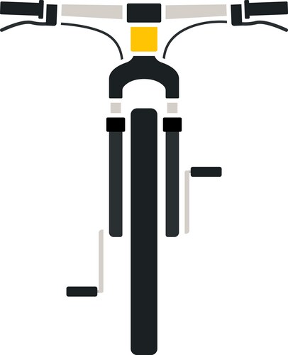 Bike icon front view Royalty Free Vector Image