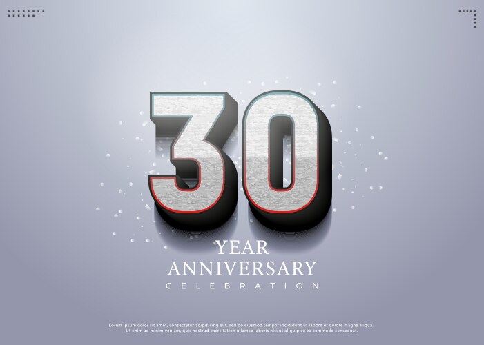 30th anniversary with elegant celebration concept Vector Image