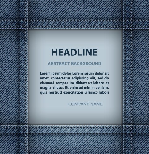 Sequined Denim Frame Royalty Free Vector Image