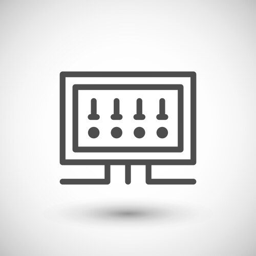 Set of switchboard elements for fuse control box Vector Image