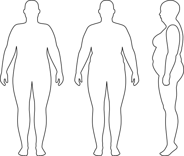 Outlined standing woman Royalty Free Vector Image