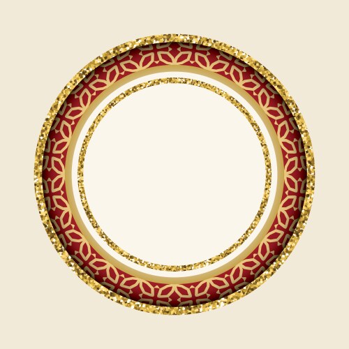 Gold round frame cinema on a white background Vector Image