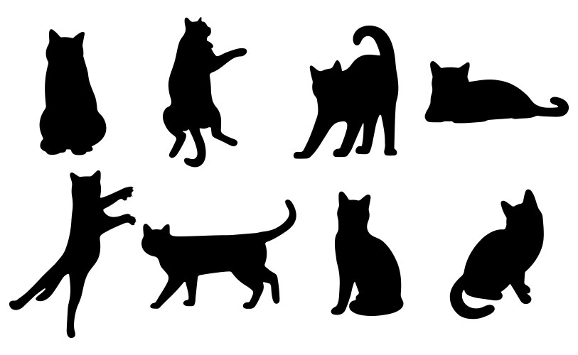 Cat shadow 14 Royalty Free Vector Image - VectorStock