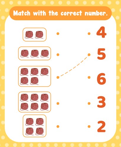 Count number math worksheet Royalty Free Vector Image