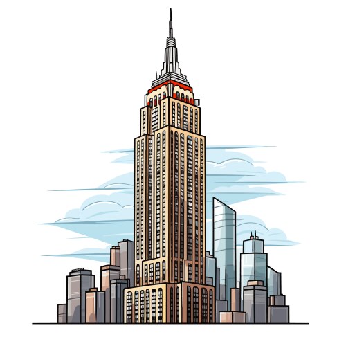 Empire state building Royalty Free Vector Image