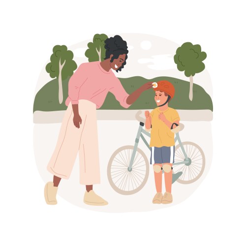 Getting reward stickers isolated cartoon Vector Image