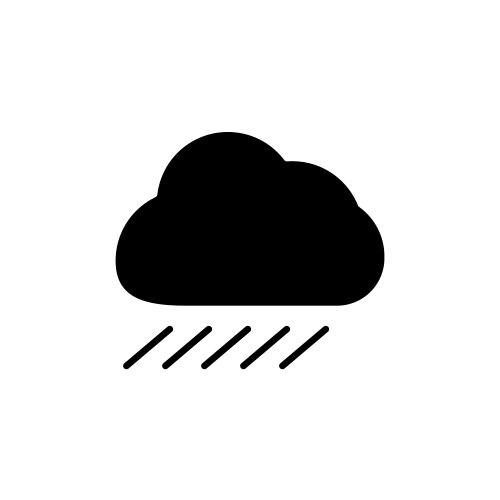 Rainy icon set weather cloud symbol rain Vector Image