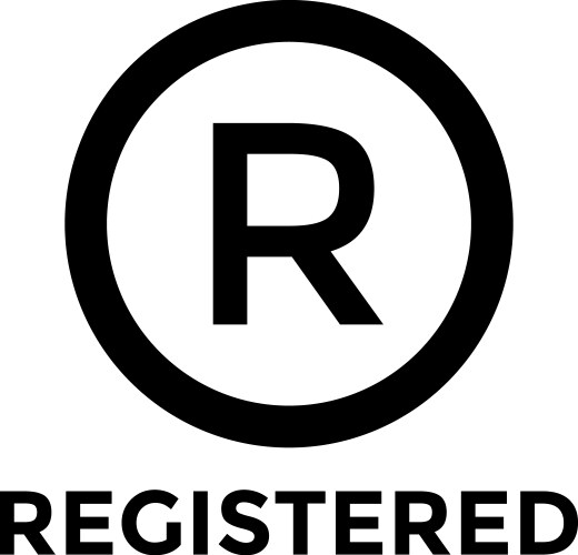 Registered trademark sign Royalty Free Vector Image