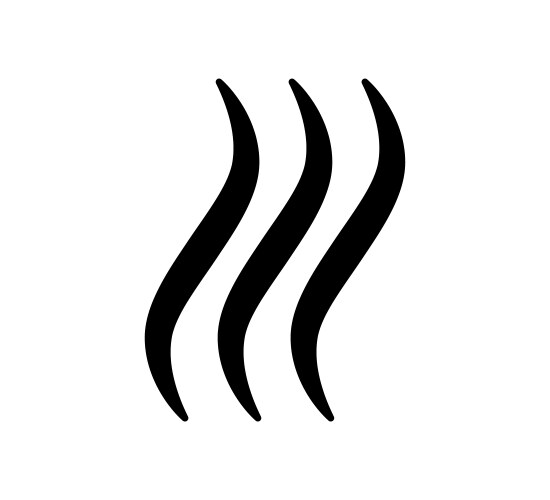 Smoke icon abstract odor symbol hand drawn hot Vector Image