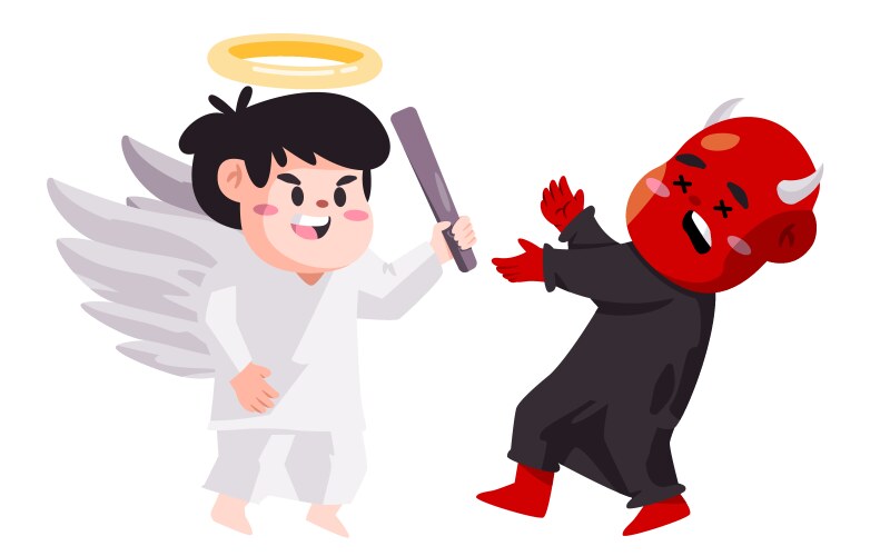 Angel and demon Royalty Free Vector Image - VectorStock