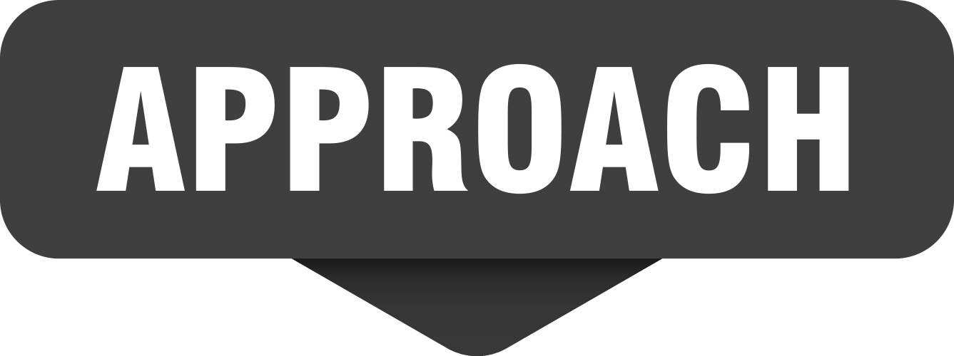 Approach sticker sign on transparent Royalty Free Vector