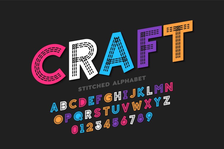 Thread font Royalty Free Vector Image - VectorStock