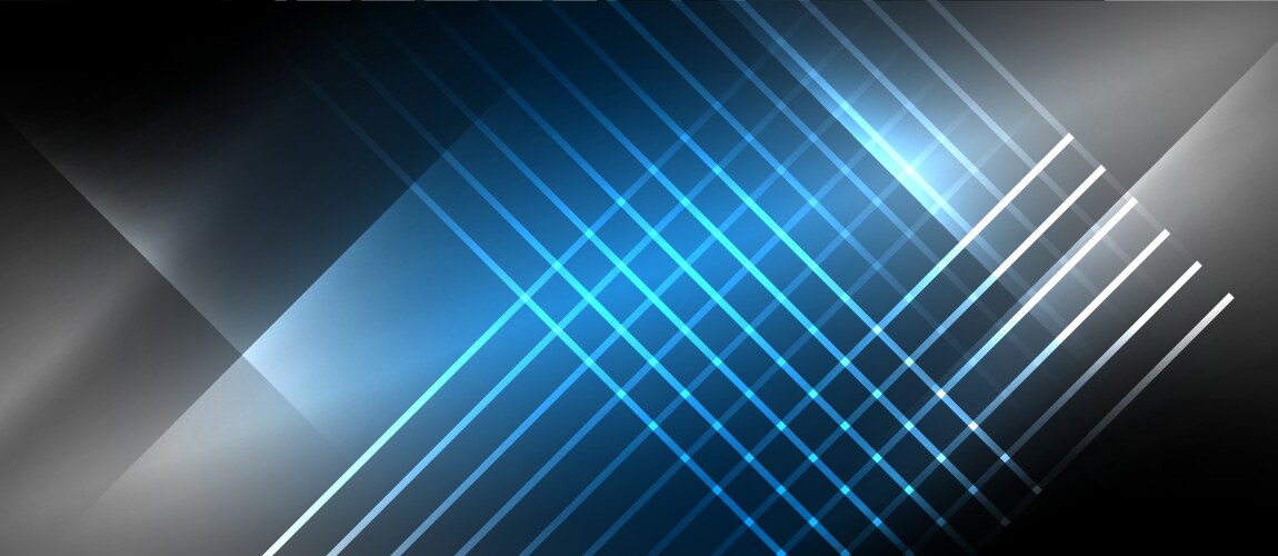 Neon dynamic diagonal light rays background Vector Image