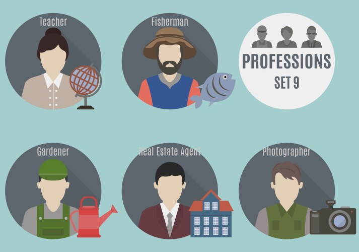 Choose profession young school graduate choosing Vector Image