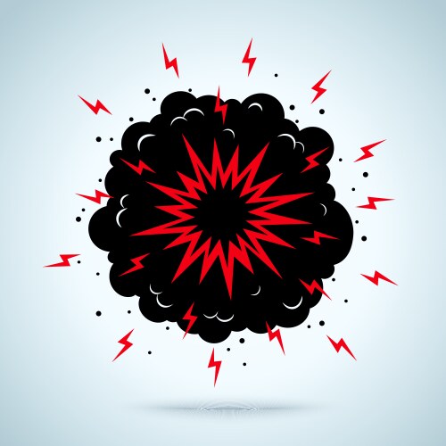 Bomb explosion Royalty Free Vector Image - VectorStock
