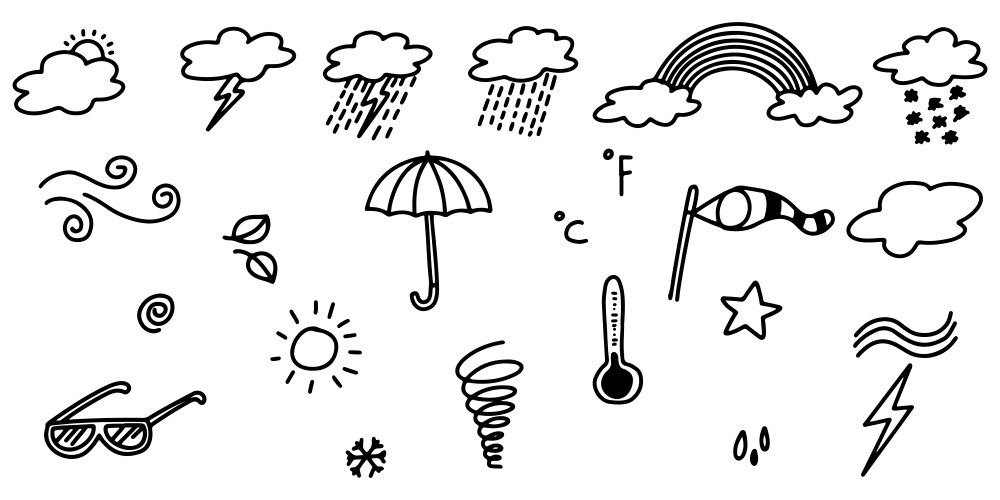 Climate Doodle Vector Images (over 7,000)