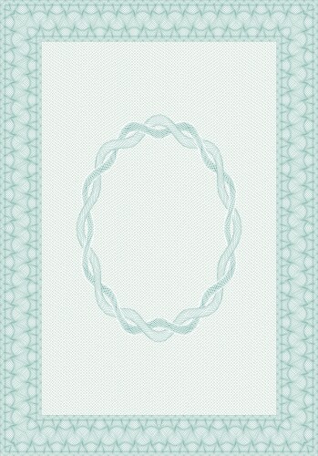 Watermark guilloche pattern for certificate backgr