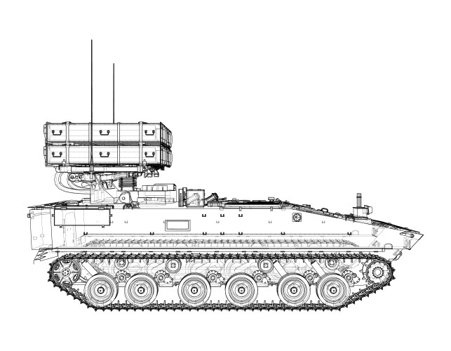 Military track missile system Royalty Free Vector Image
