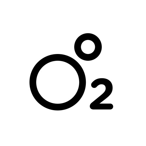 Oxygen o2 icon isolated on white background Vector Image