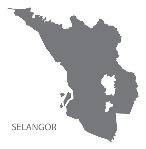 Labuan malaysia map grey Royalty Free Vector Image