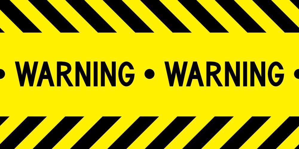 Warning stripes frame Royalty Free Vector Image