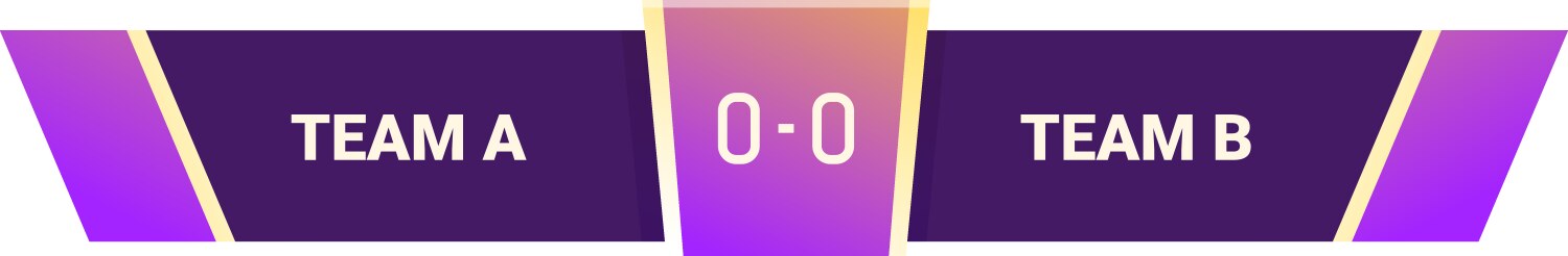 Sports scoreboard showing team a versus b Vector Image